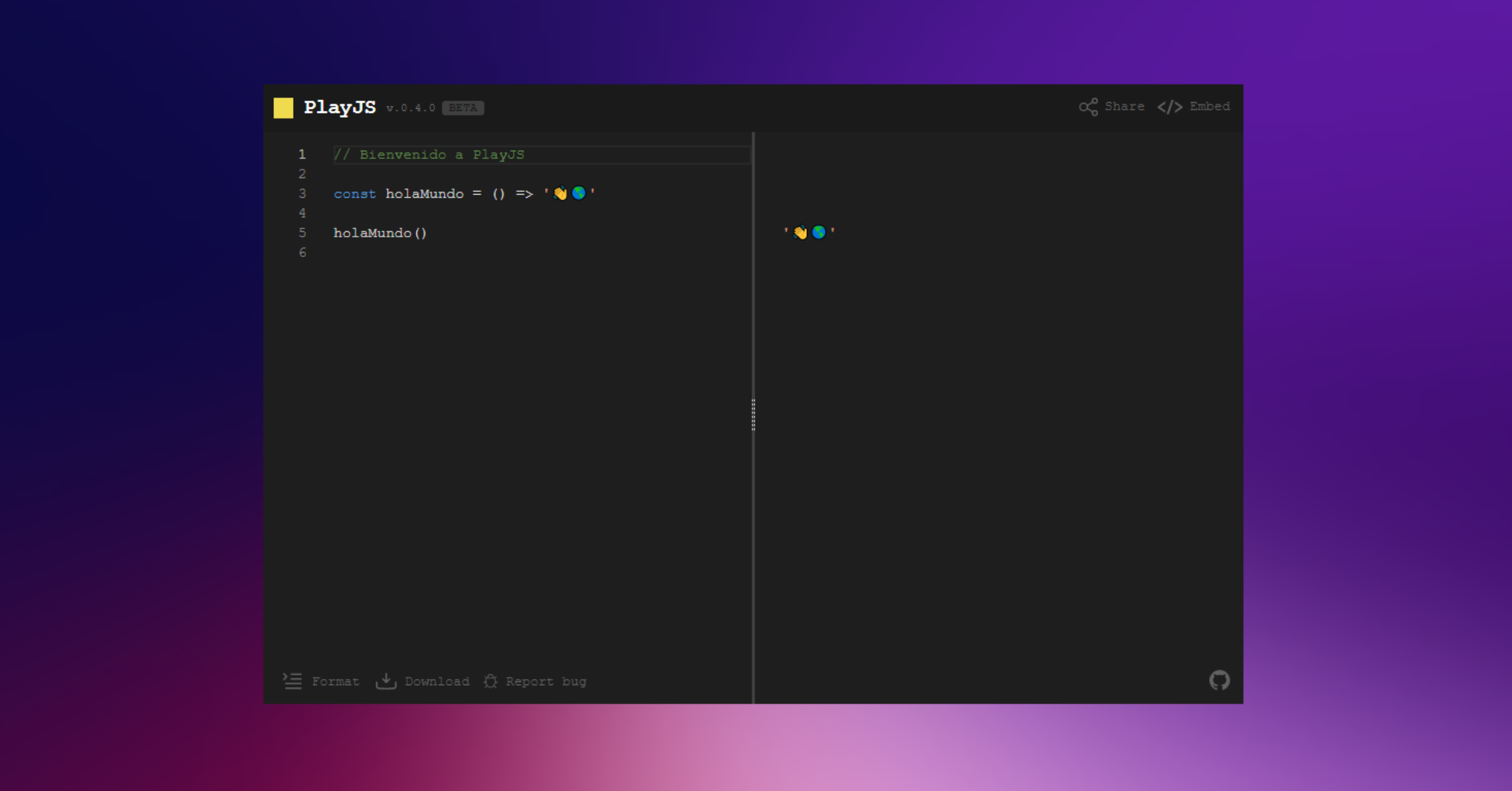 PlayJS | Playground JavaScript Web
